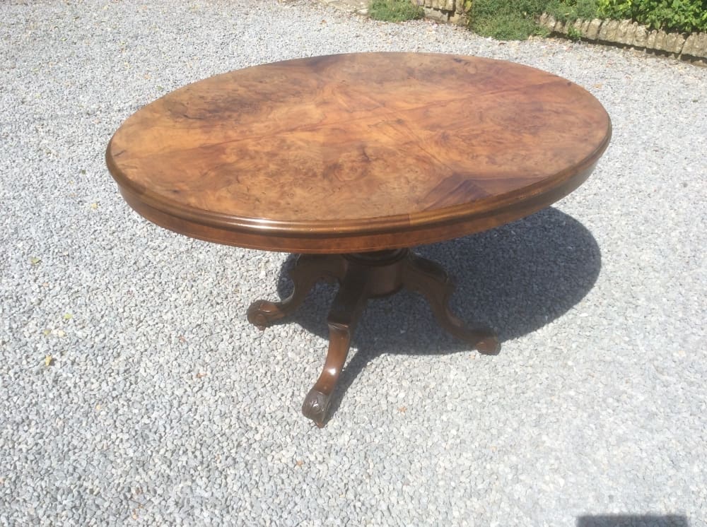 Victorian Walnut Looe Table - Antiques & Restorations | York